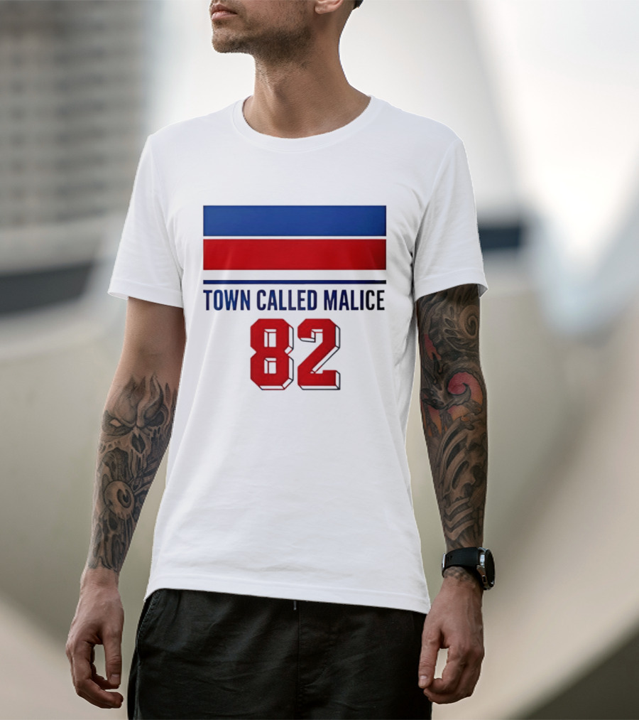 The Jam Town Called Malice 82 Red And Blue Bars T-Shirt
