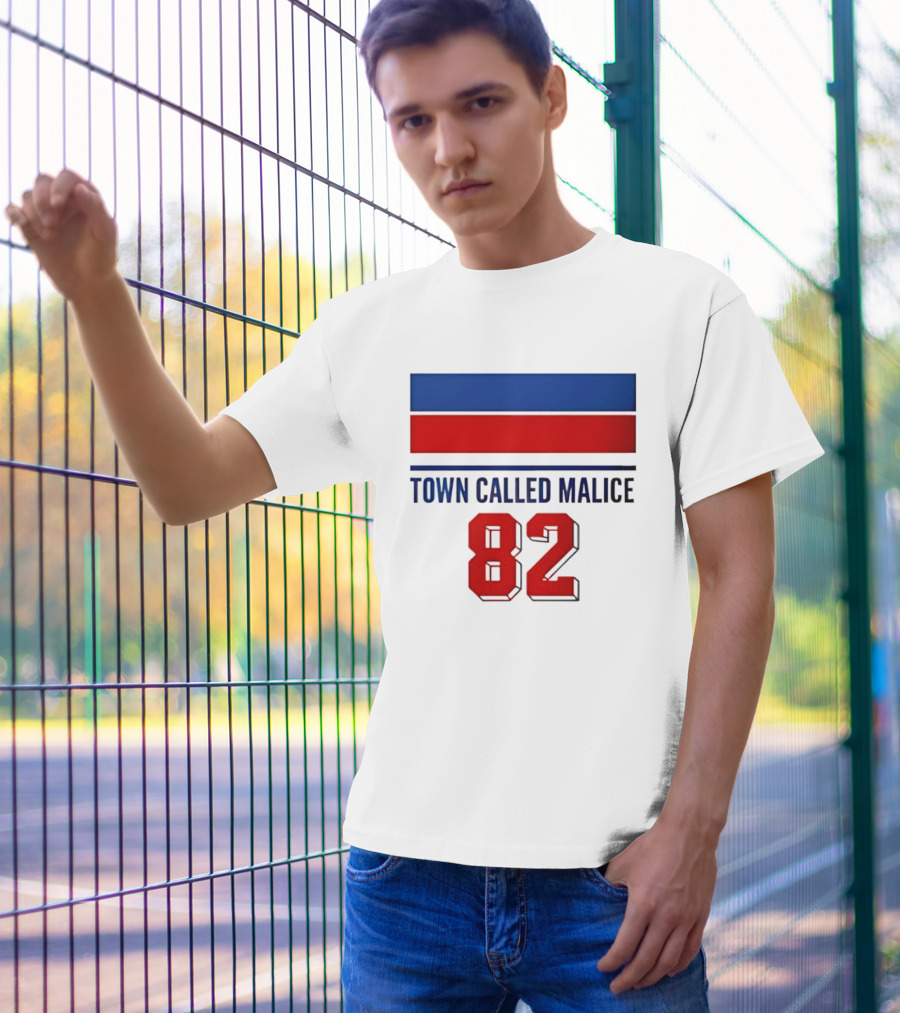 The Jam Town Called Malice 82 Red And Blue Bars T-Shirt