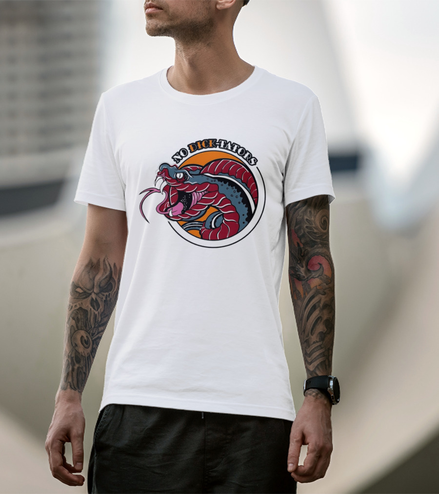 No Dictators Political Satire Snake T-Shirt