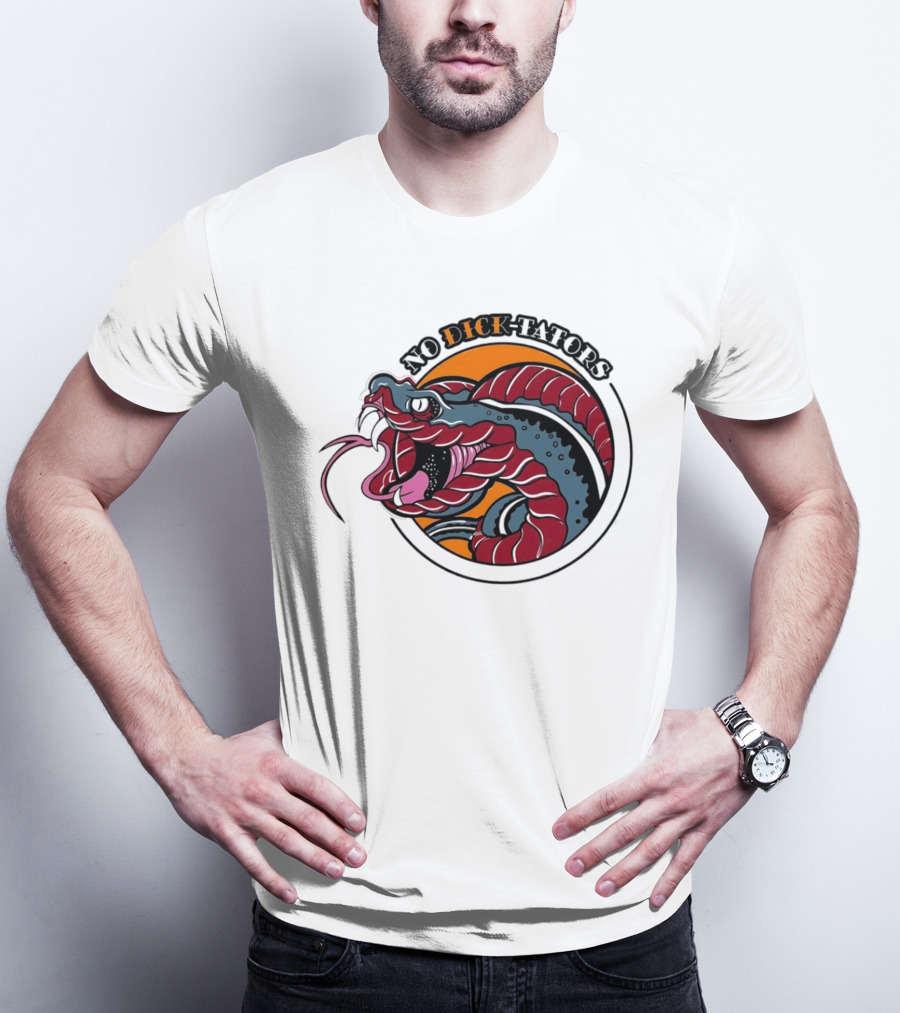No Dictators Political Satire Snake T-Shirt