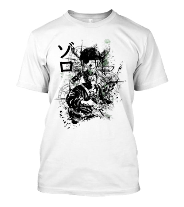Japanese Kanji Ink Art With Splatter Effect T-Shirt