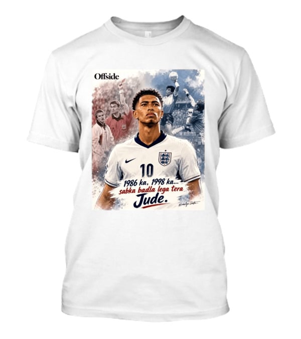 Offside 1986 1998 Sabka Badla Lega Tera Jude Bellingham T-Shirt