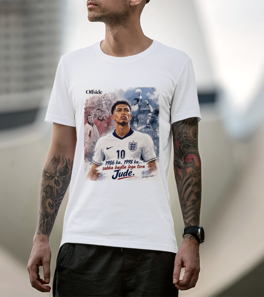Offside 1986 1998 Sabka Badla Lega Tera Jude Bellingham T-Shirt