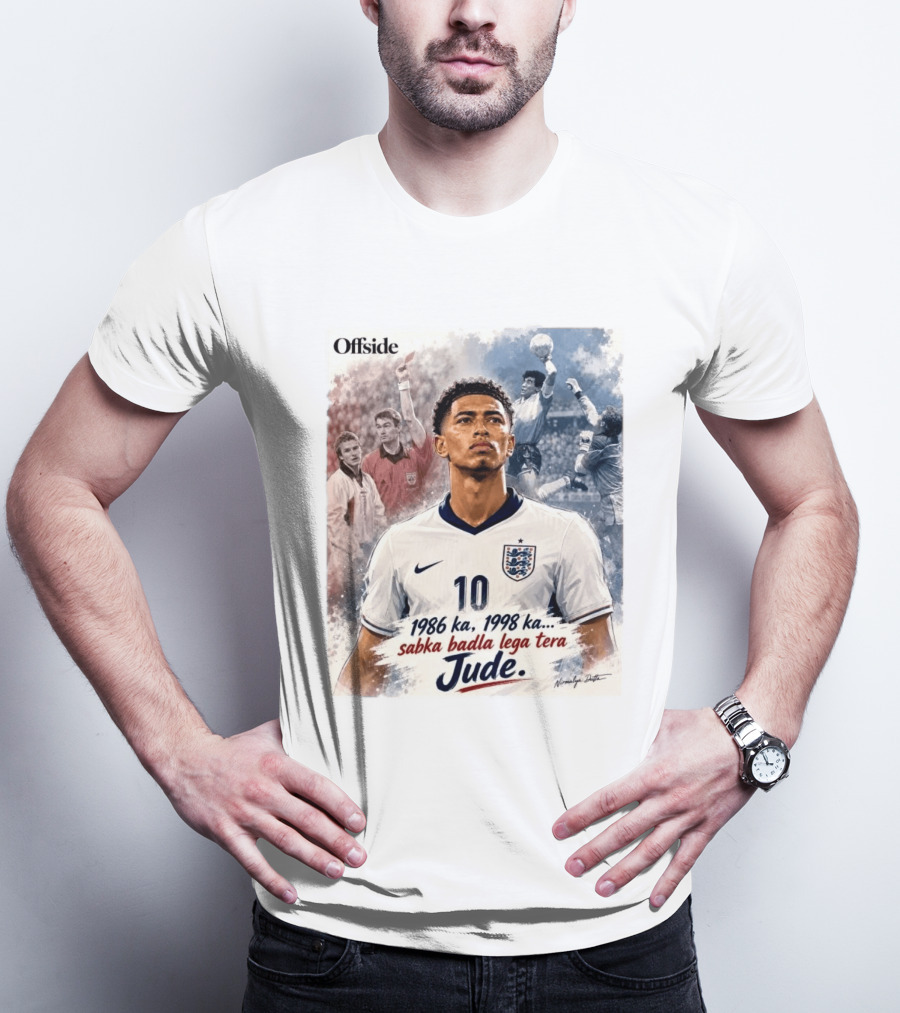 Offside 1986 1998 Sabka Badla Lega Tera Jude Bellingham T-Shirt