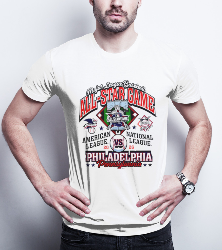 Major League Baseball All Star Game 2026 Philadelphia American League Vs National League T-Shirt