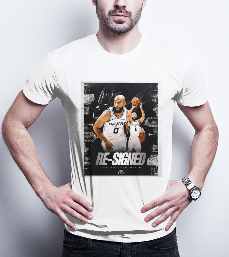 Re Signed Jordan McLaughlin Spurs Basketball San Antonio T-Shirt
