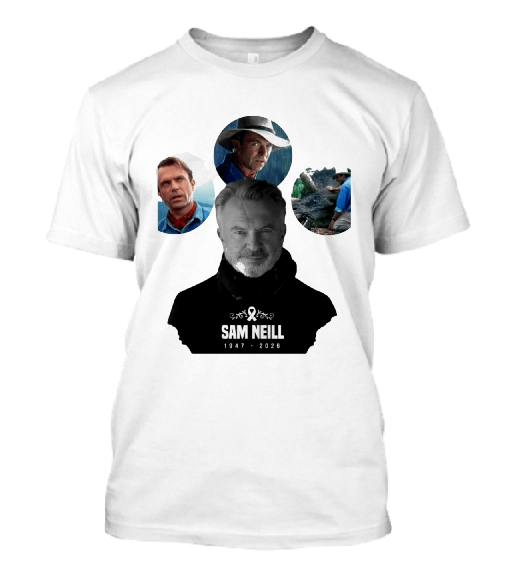 Sam Neill 1947 2026 Jurassic T-Shirt