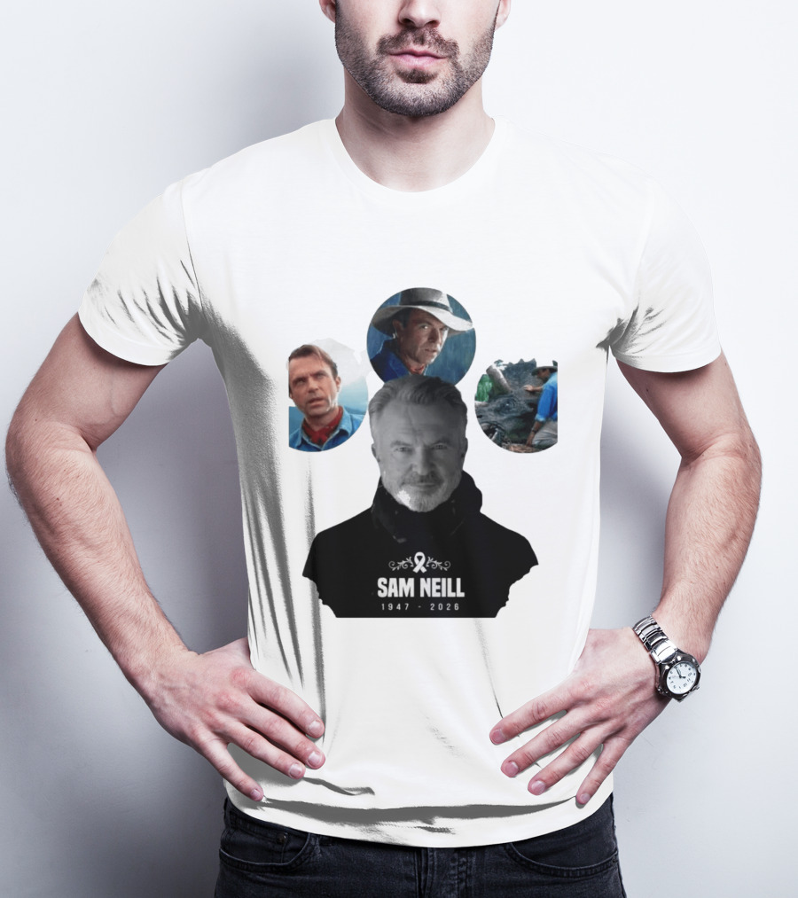 Sam Neill 1947 2026 Jurassic T-Shirt