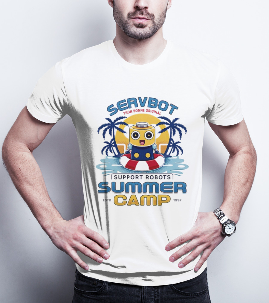 Servbot Tron Bonne Original Support Robots Summer Camp Estd 1997 T-Shirt