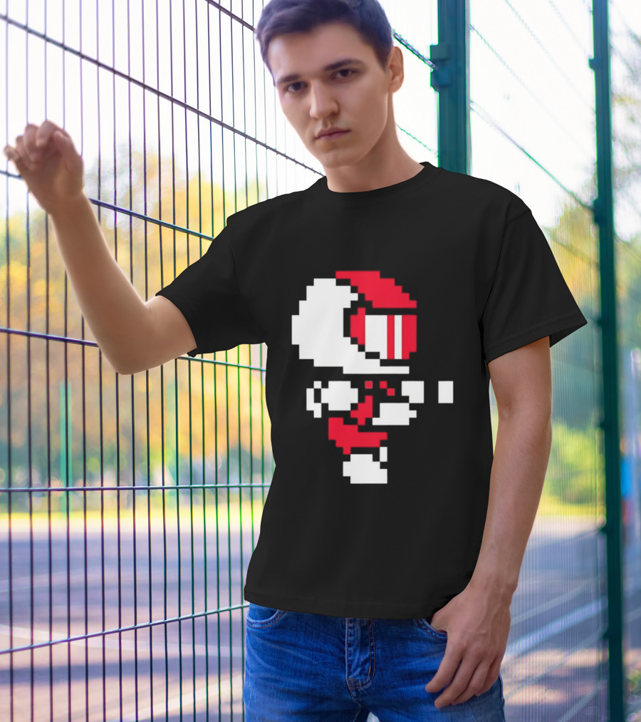 Arcade Pixel Racing Driver Fast Track Helmet Retro Game T-Shirt