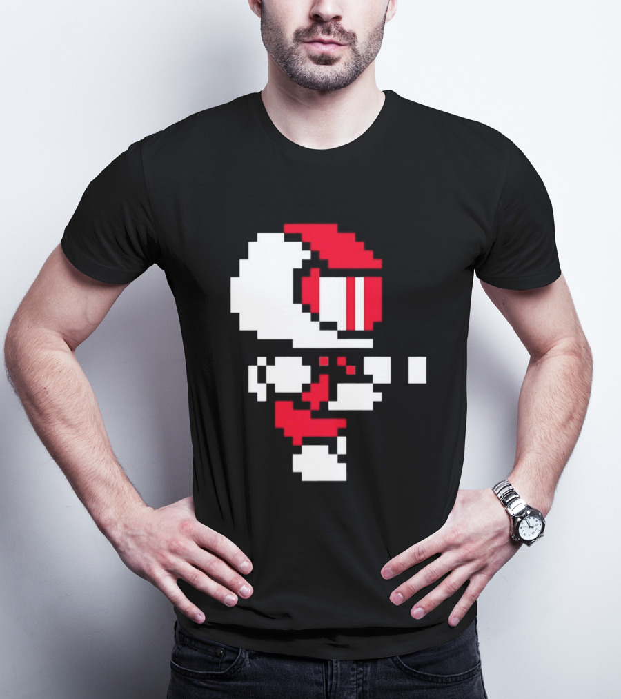 Arcade Pixel Racing Driver Fast Track Helmet Retro Game T-Shirt