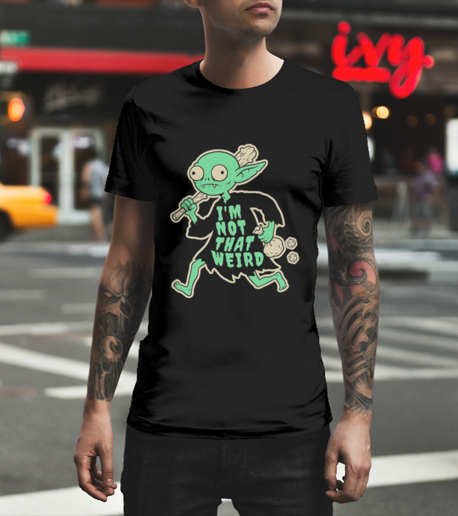 I'm Not That Weird Goblin With D20 Dice Fun Fantasy Role Playing Humor T-Shirt