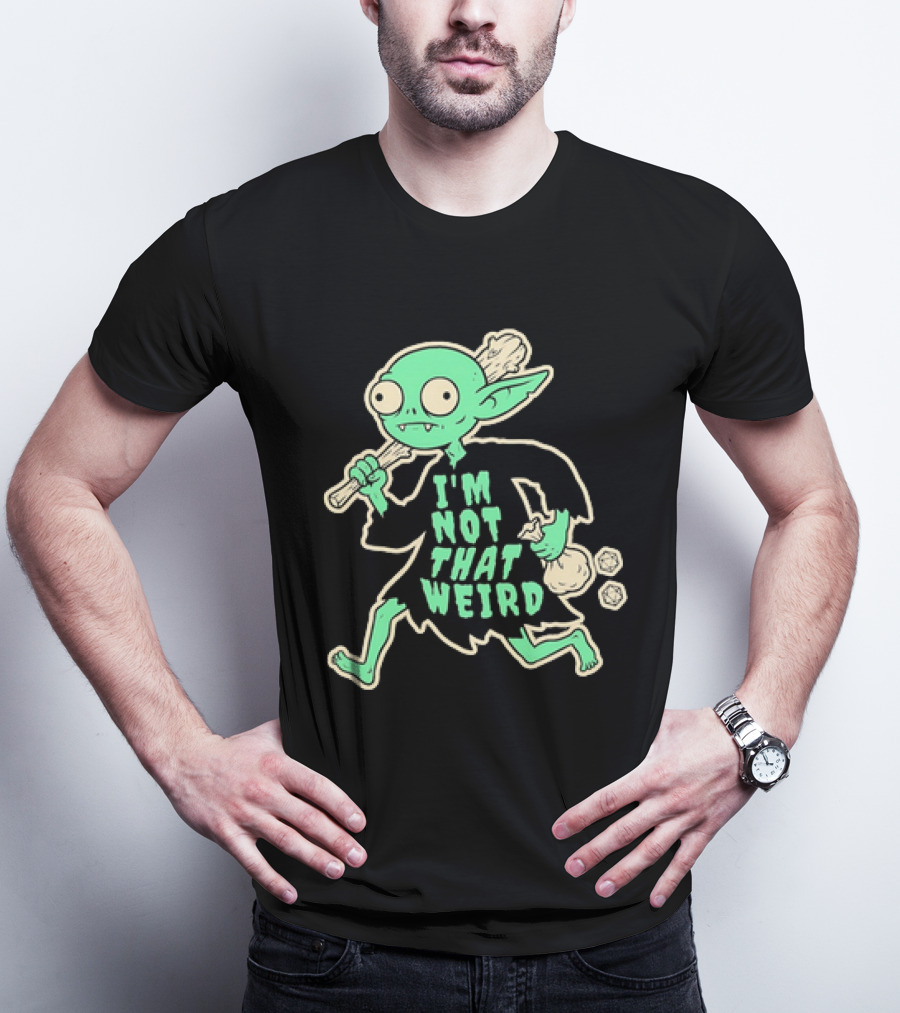 I'm Not That Weird Goblin With D20 Dice Fun Fantasy Role Playing Humor T-Shirt