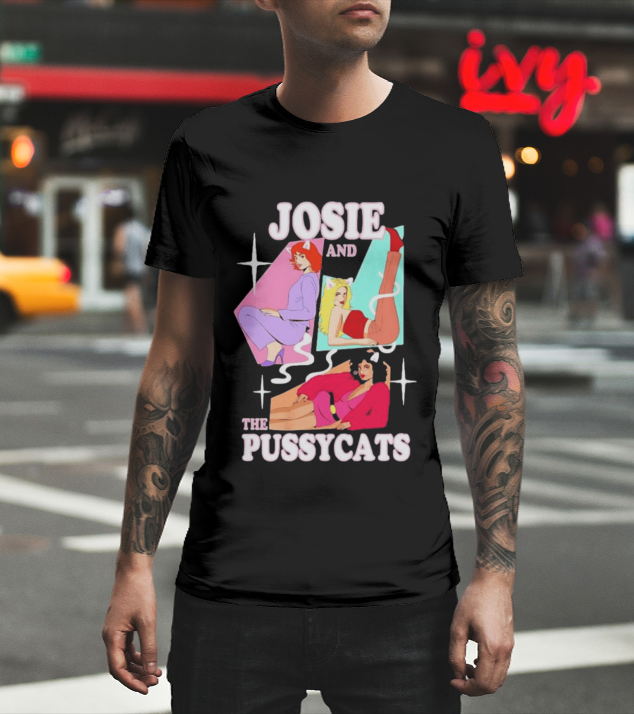Josie And The Pussycats Valerie Brown Melody Valentine Vintage Cartoon Fashion T-Shirt