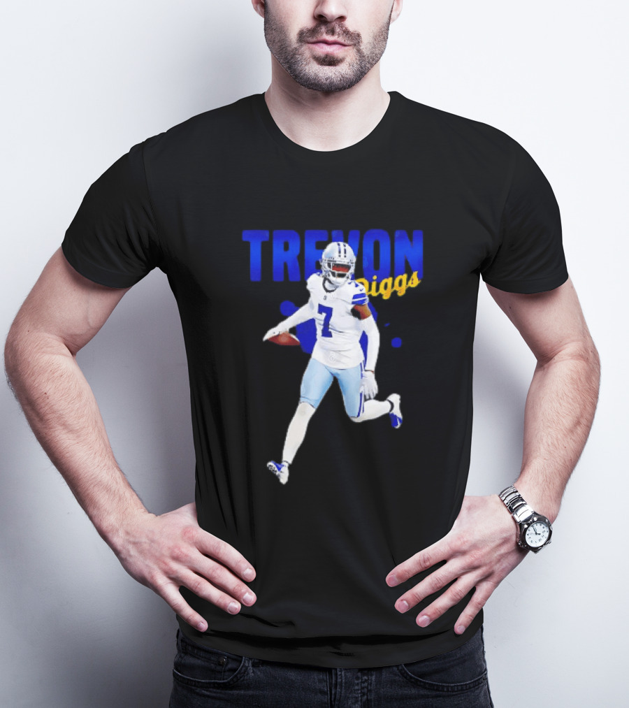 Trevon Diggs Dallas Cowboys Number 7 Running With Football T-Shirt