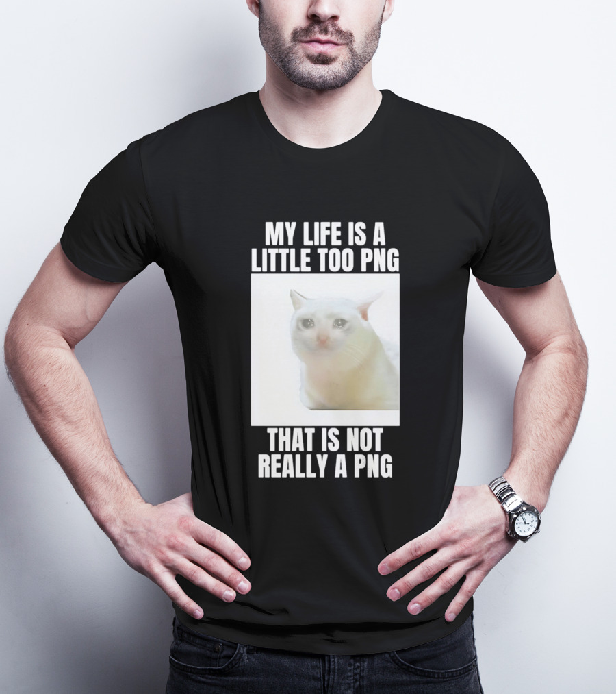 My Life Is A Little Too PNG That Is Not Really A PNG Cat Meme T-Shirt