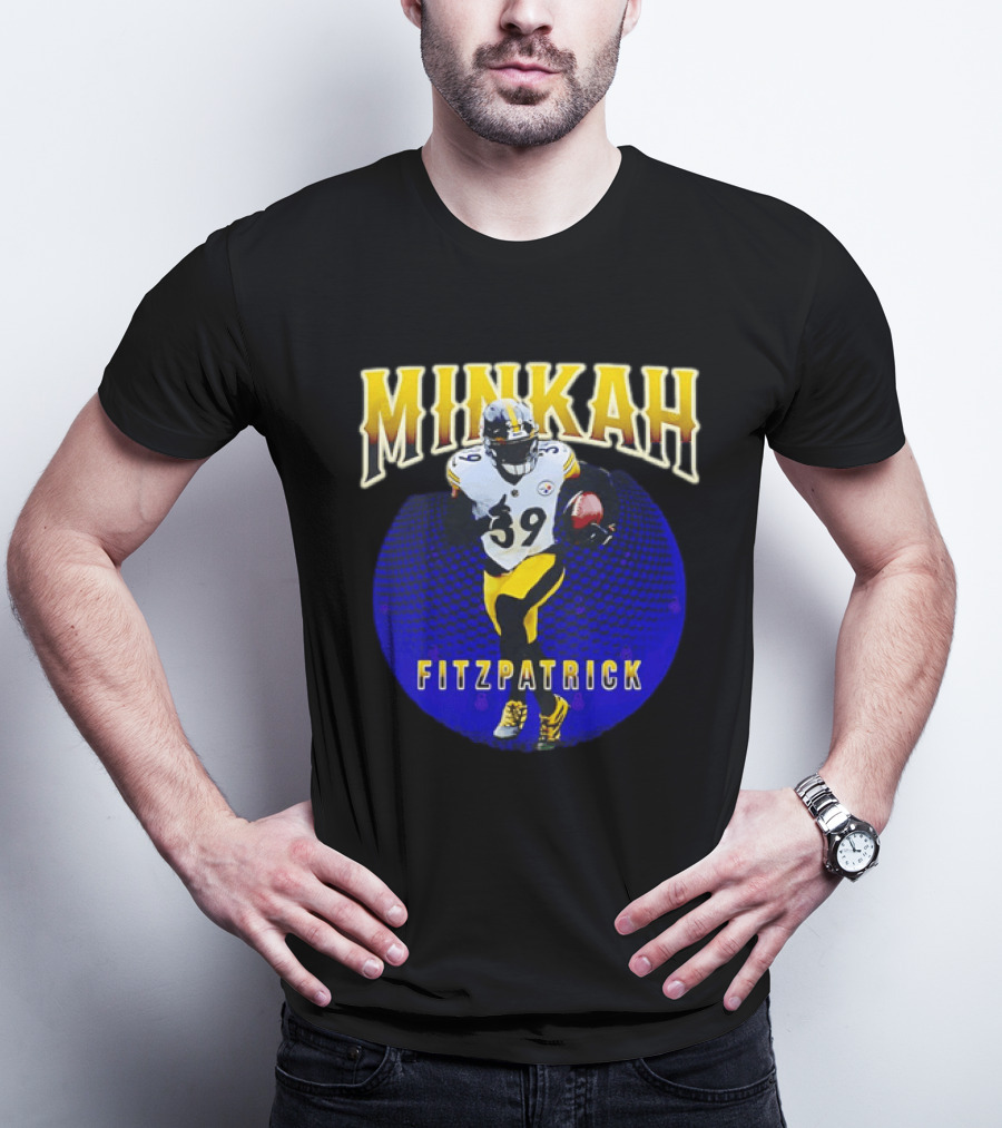 Minkah Fitzpatrick Steelers Number 39 Running Football T-Shirt