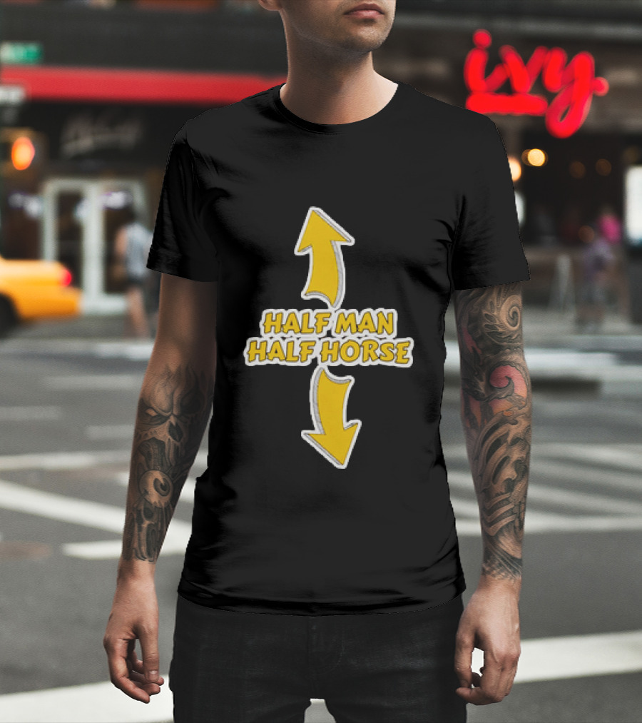 Half Man Half Horse Centaur Mythology Yellow Arrows T-Shirt