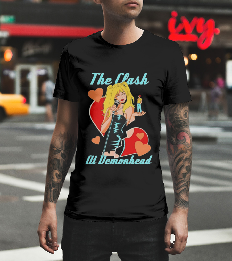 The Clash At Demonhead Scott Pilgrim Band Heart T-Shirt