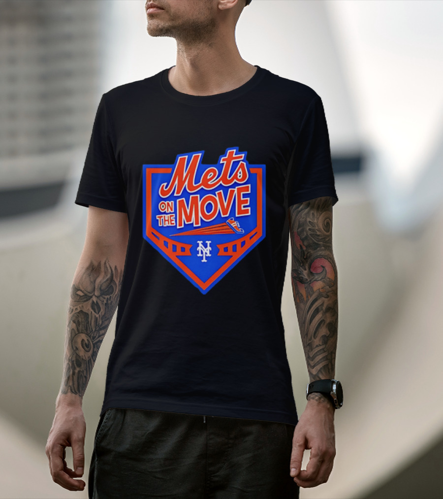 Mets On The Move New York NY Baseball Sneaker T-Shirt
