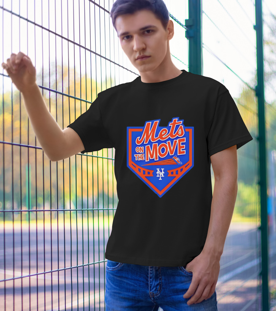 Mets On The Move New York NY Baseball Sneaker T-Shirt