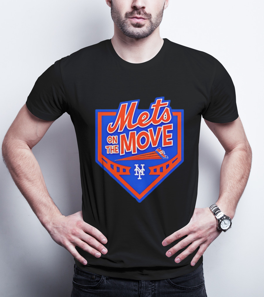 Mets On The Move New York NY Baseball Sneaker T-Shirt