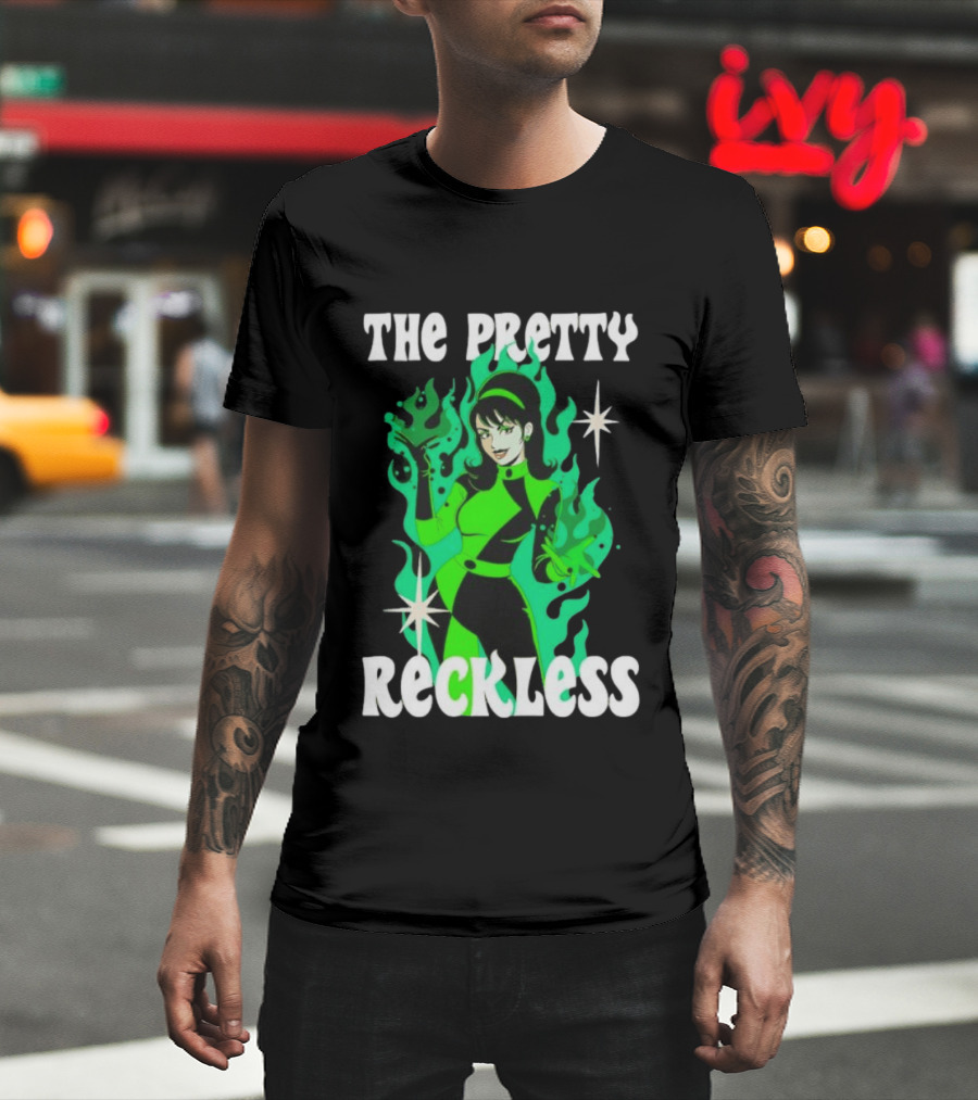 The Pretty Reckless Green Flame Witch Taylor Momsen T-Shirt