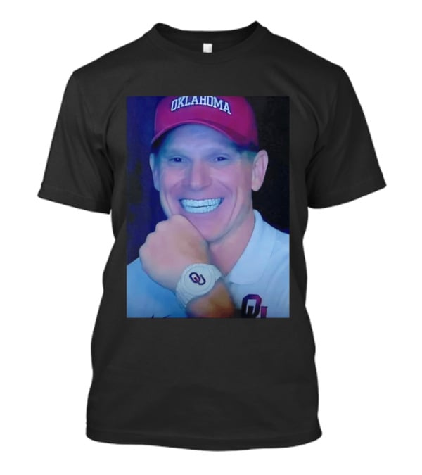 Oklahoma Sooners Brent Venables Smiling With Grill And OU T-Shirt