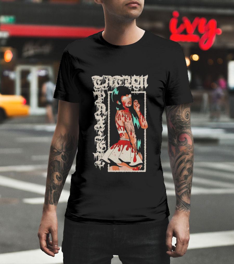 Vampen Anime Girl Horror Aesthetic Gore Dripping Gothic T-Shirt