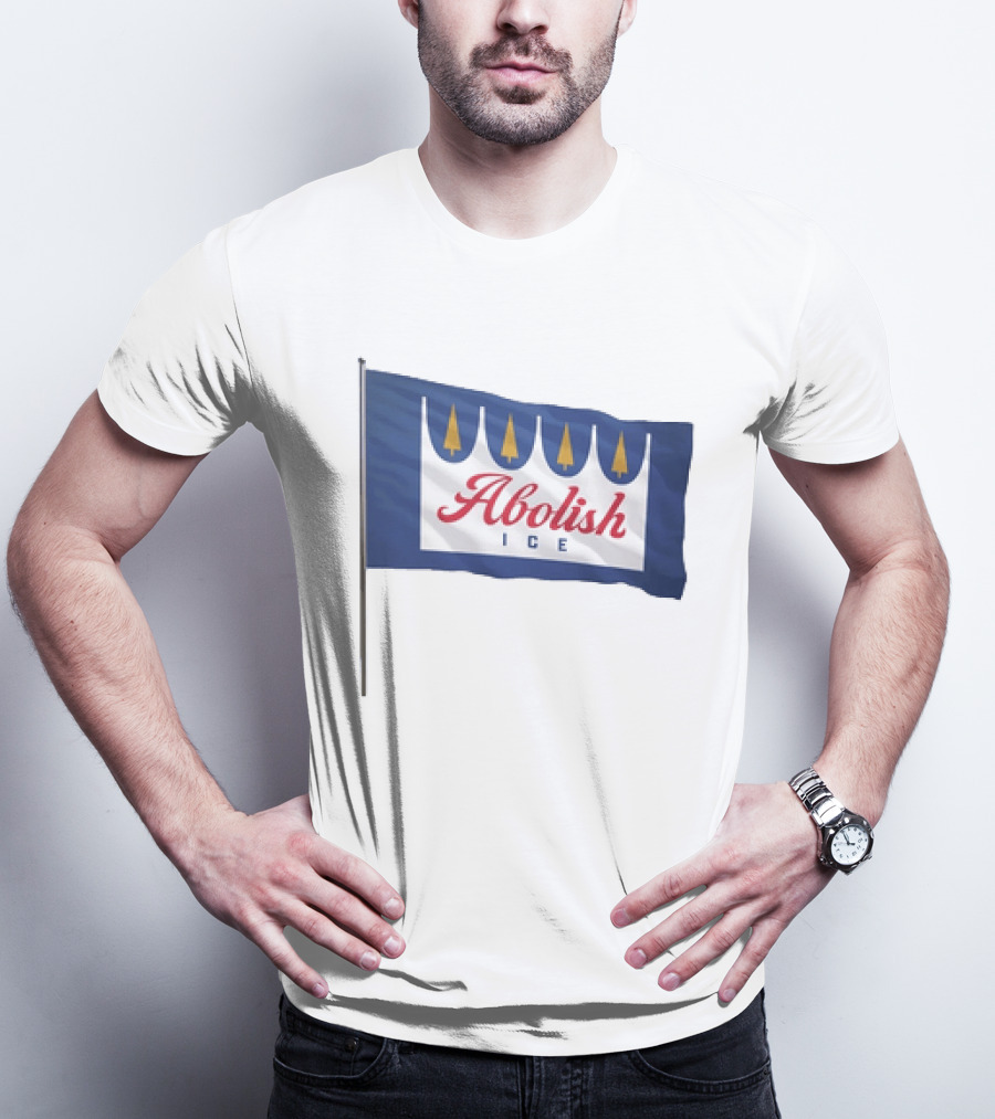 Abolish ICE Social Justice Flag With Crown Symbol For Immigration Reform T-Shirt