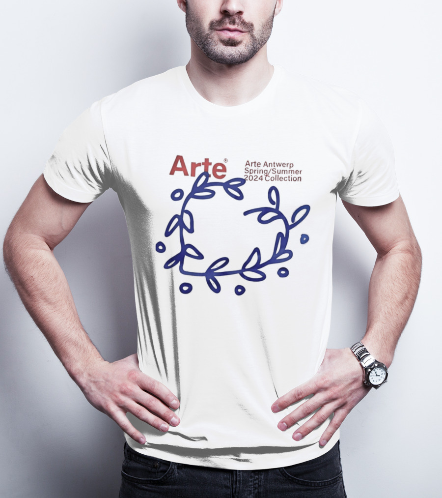 Arte Antwerp Spring Summer 2024 Collection Blue Leaf Circle T-Shirt