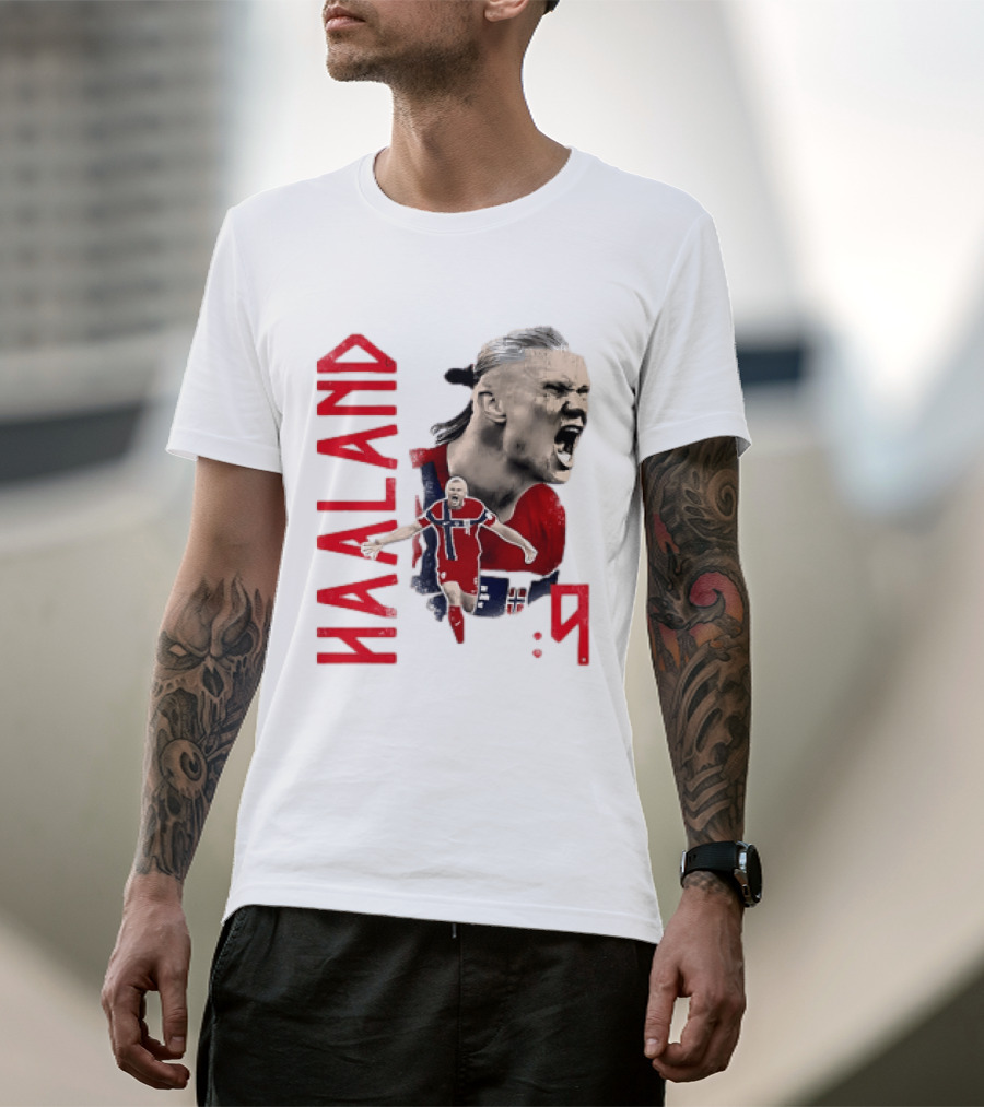 Haaland Norway National Soccer Star 9 T-Shirt