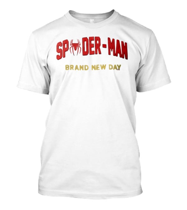 Spider Man Brand New Day Iconic Red Text With Spider T-Shirt