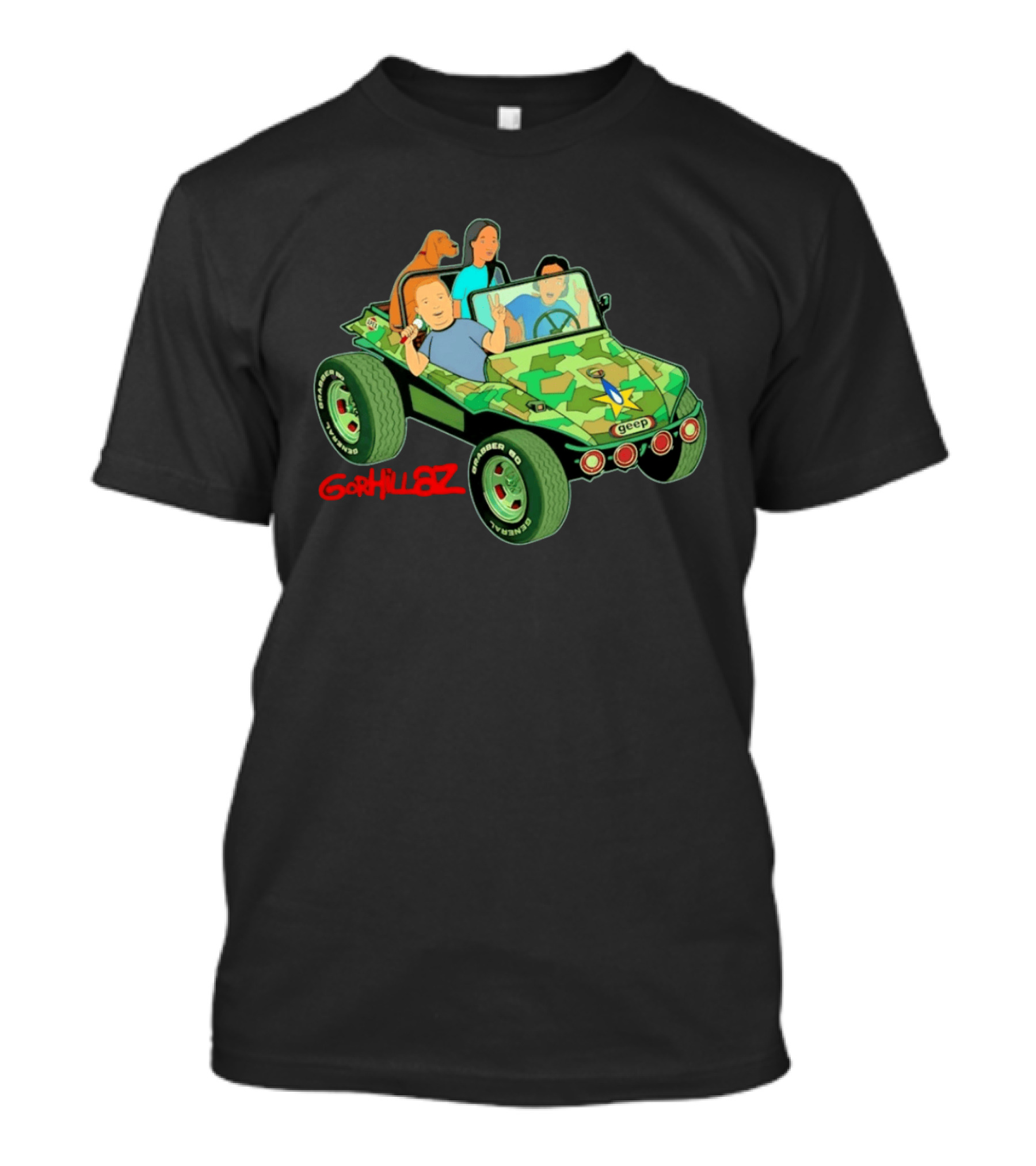 Gorhillaz Geep Bobby Hill Connie Souphanousinphone Unique Crossover Jeep Adventure T-Shirt