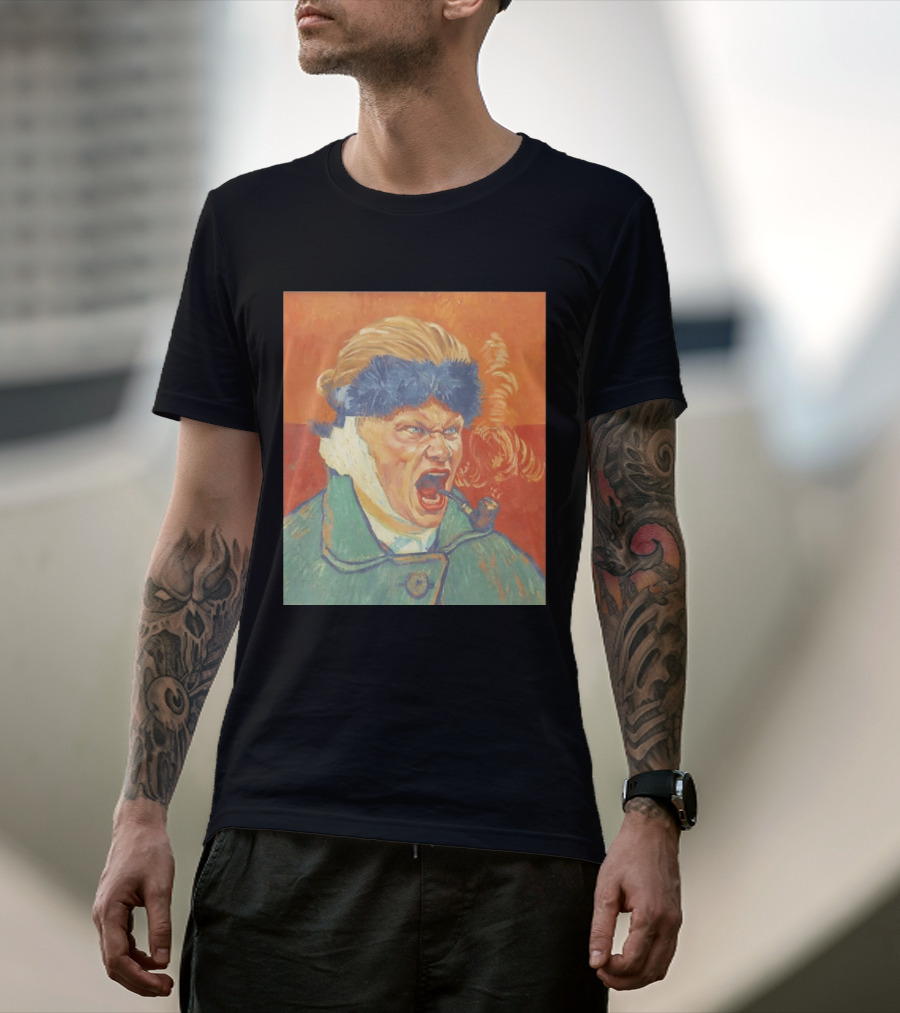 Erling Haaland Van Gogh Pipe Smoking T-Shirt