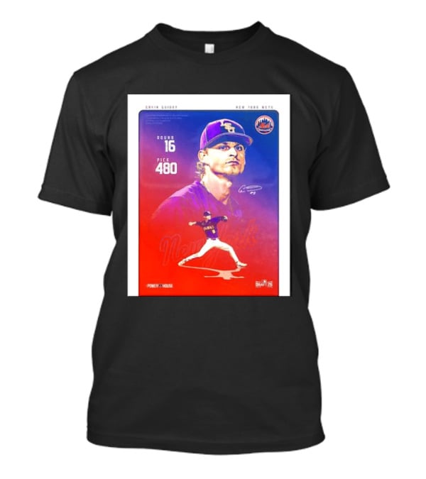 Gavin Guidry New York Mets Round 16 Pick 480 Draft 26 T-Shirt