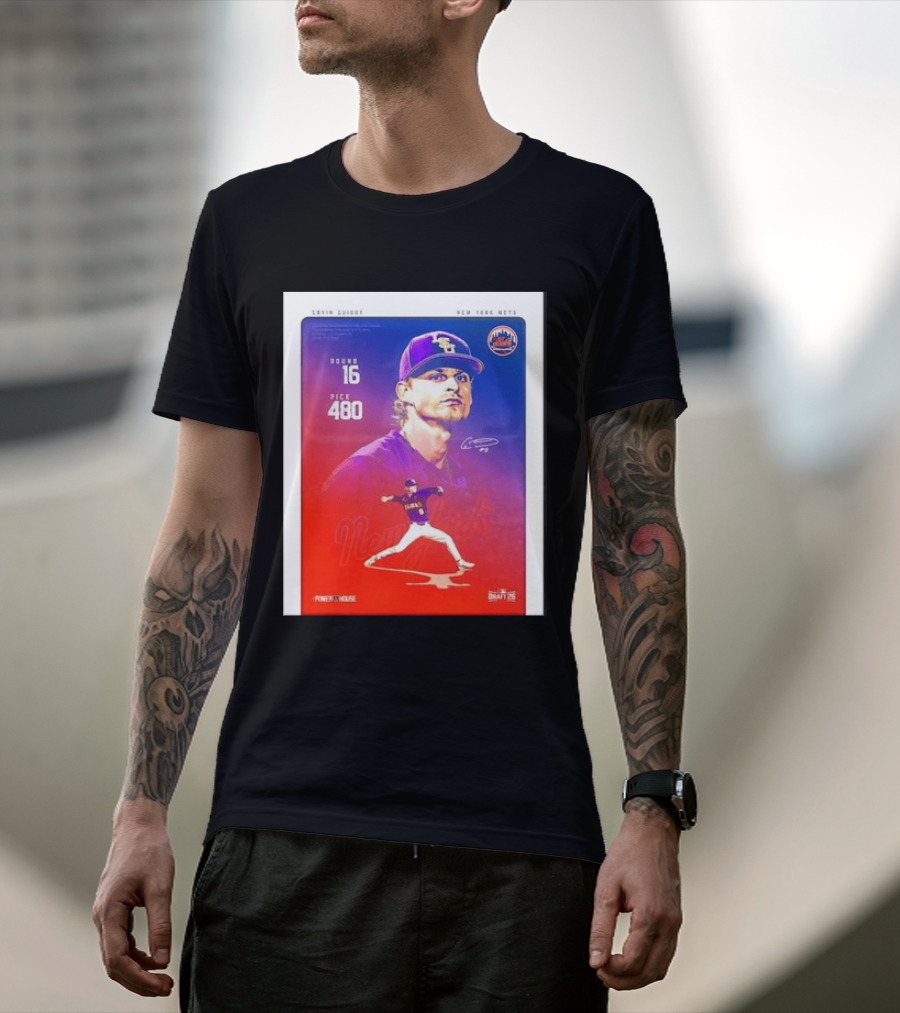 Gavin Guidry New York Mets Round 16 Pick 480 Draft 26 T-Shirt