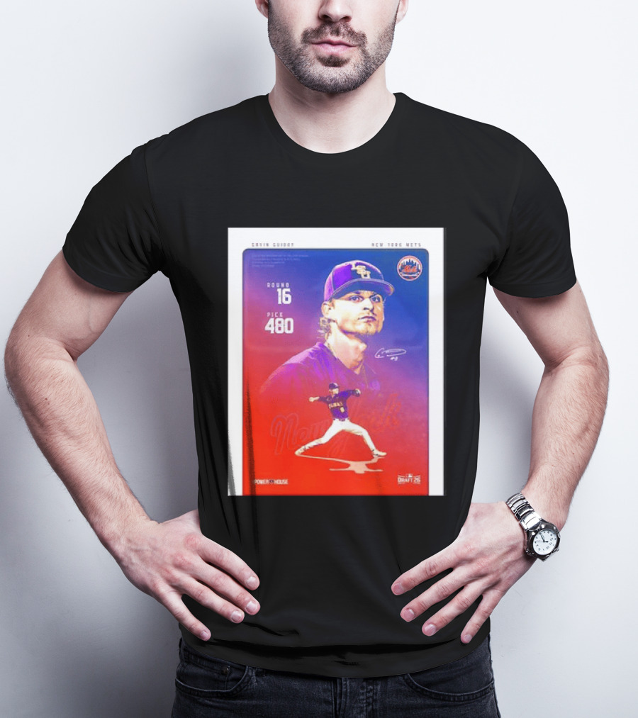 Gavin Guidry New York Mets Round 16 Pick 480 Draft 26 T-Shirt