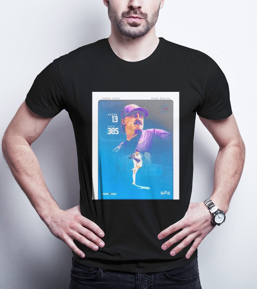Connor Benge Miami Marlins Round 13 Pick 385 Draft 26 T-Shirt