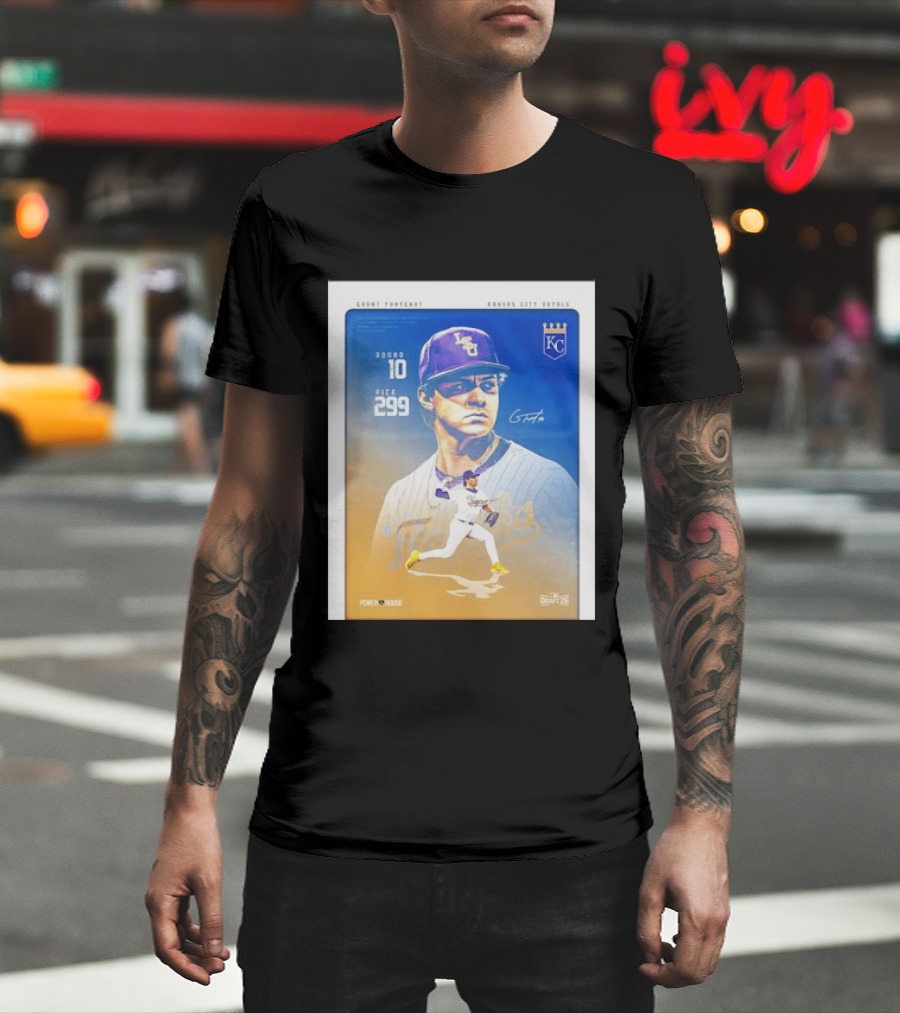 Grant Fontenot Kansas City Royals MLB Draft Round 10 Pick 299 T-Shirt