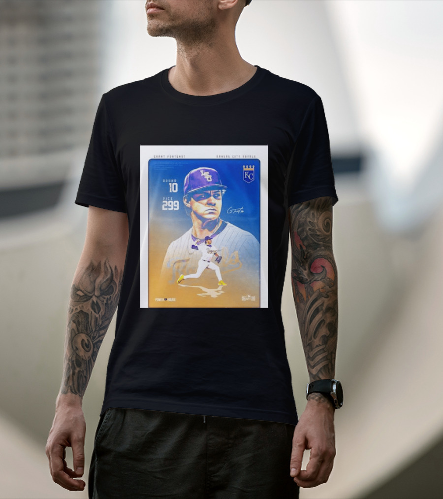 Grant Fontenot Kansas City Royals MLB Draft Round 10 Pick 299 T-Shirt