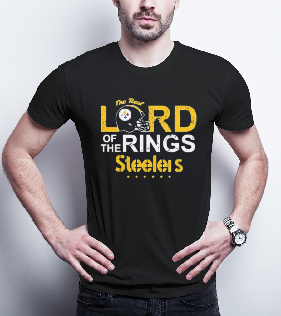 The Real Lord Of The Rings Steelers Pittsburgh Helmets And Stars T-Shirt