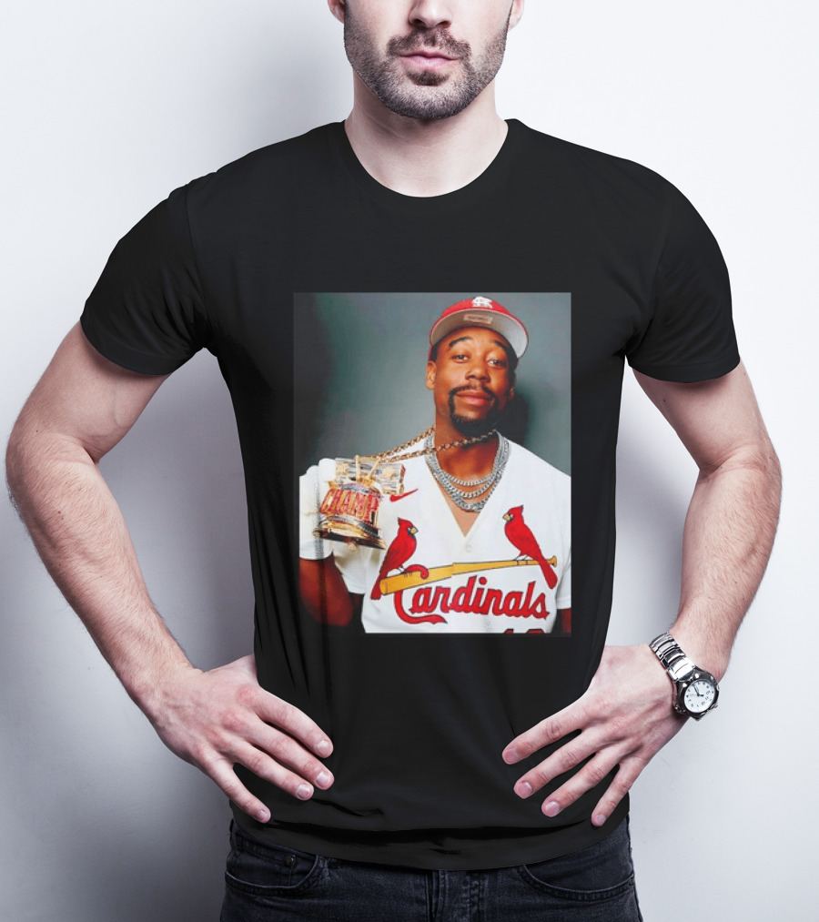 St Louis Cardinals Jordan Walker Champ Trophy Baseball T-Shirt