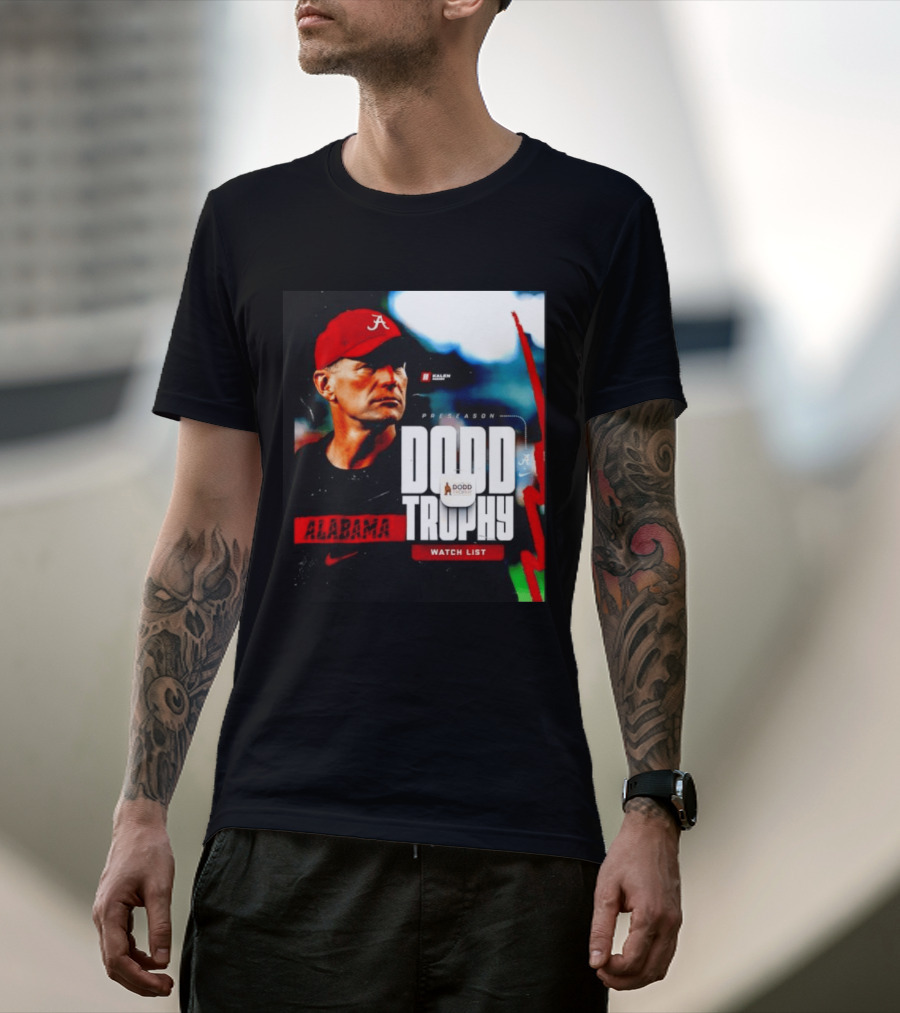 Alabama Crimson Tide Preseason Dodd Trophy List Kalen DeBoer Nike T-Shirt