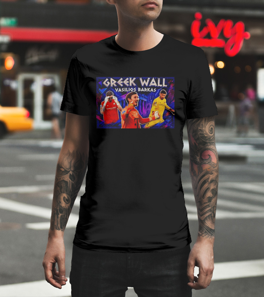Greek Wall Vasilios Barkas Goalkeeper Collage T-Shirt
