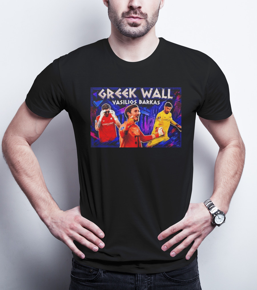 Greek Wall Vasilios Barkas Goalkeeper Collage T-Shirt