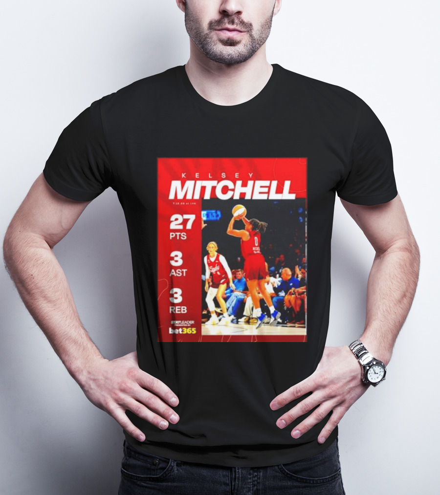 Kelsey Mitchell 27 Points Stat Leader 3 Assists 3 Rebounds At Las Vegas T-Shirt
