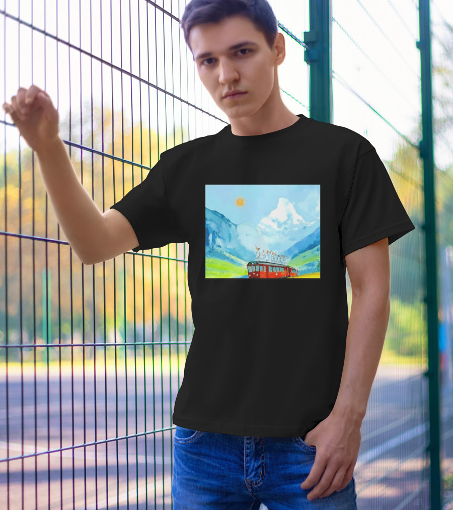 Lionel Messi Argentina Football Team Celebration On Swiss Alps Train T-Shirt