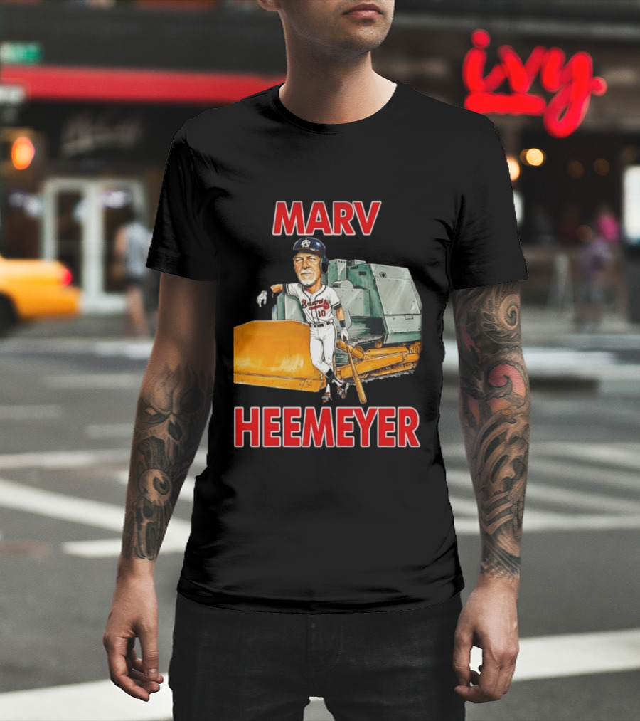 Marv Heemeyer Braves Player And Bulldozer Combo T-Shirt