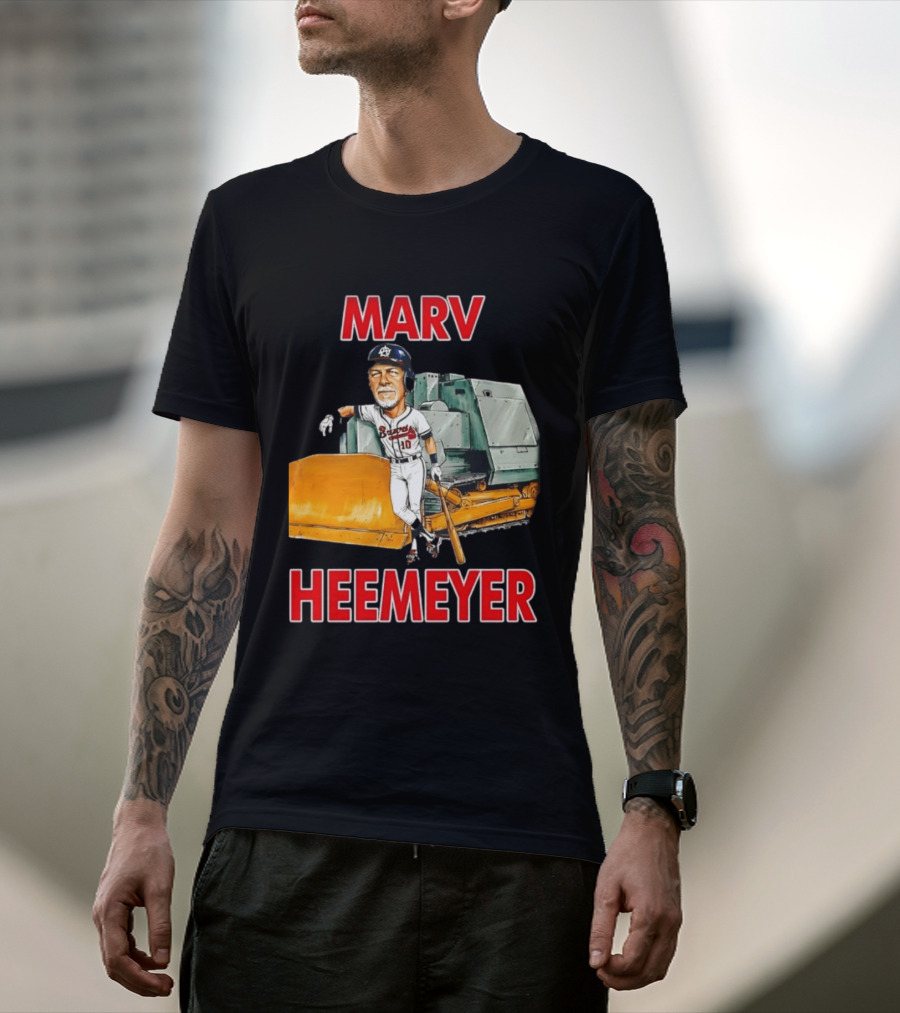 Marv Heemeyer Braves Player And Bulldozer Combo T-Shirt